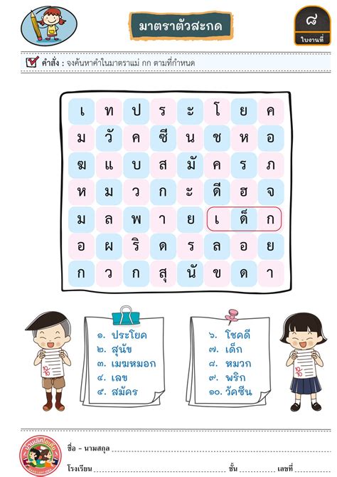 บ้านเลิศไอเดีย 👩‍🏫 ค้นหาคำในมาตราแม่ กก