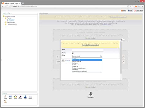 Delete Workflow For Umbraco Contour