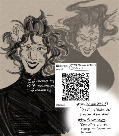 Ibispaint X Pencil QR Code Brush Paint Brush Drawing Paint Brush Art Paint Brushes