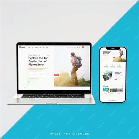 Premium Psd Device Screen With Website Presentation Mockup