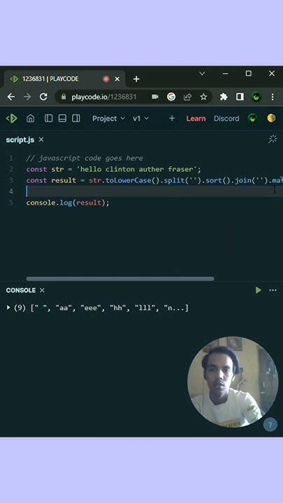 Find The Frequency Of Each Character In String Using Javascript Count