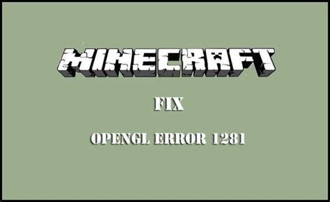 What Is Opengl Error In Minecraft Fix It How About Tech