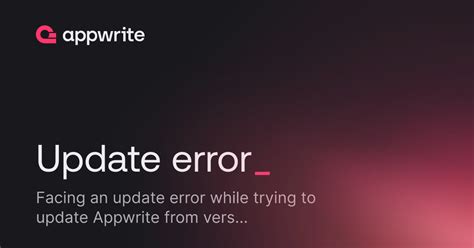 Update Error Threads Appwrite