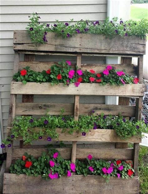 Upcycle Old Pallets Into Colorful Planter Boxes Image To U
