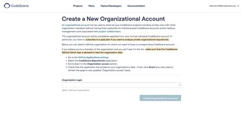 Organizational Accounts — Codescene 1 Documentation