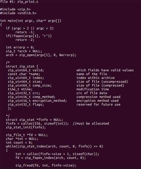 C Program To Read And Print All Files From A Zip File Geeksforgeeks