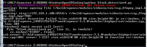 Error Trying To Stream Rasperry Pi Rtsp Camera To Opencv Python Stack