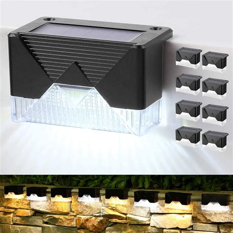 태양열 데크 조명 정원 야외 울타리 계단 2 단계 Led 태양 램프 방수 파티오 조명 홈 장식 태양열 벽 램프 8 개 태양광 램프 Aliexpress