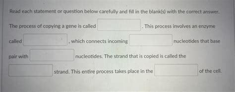 Solved Read Each Statement Or Question Below Carefully And