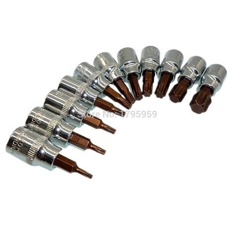 In Square Drive Adapter Piece Torx Bit Socket Set T T T T T T T T T T