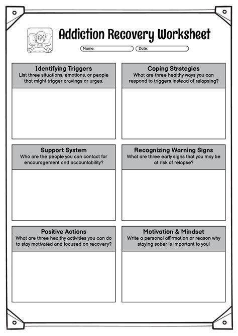 Motivation In Recovery Worksheet Pdf Sheetifyedu Printable
