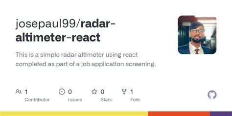 Github Josepaul99radar Altimeter React This Is A Simple Radar