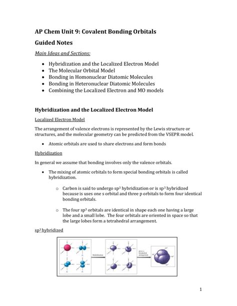 Hybridization And The Localized Electron Model