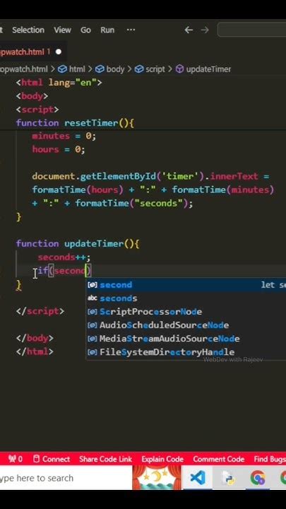 Timer Using Javascript Webdevwithrajeev Javascript Webdevelopment