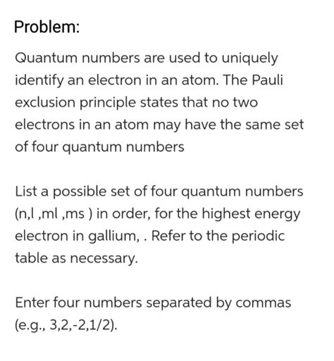 Assignment Quantum Numbers Chemistry Studocu