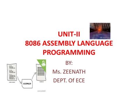 Assembler Directives And Basic Steps Alp Of 8086 Ppt