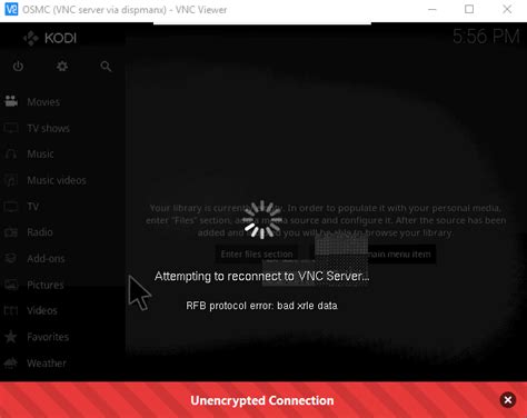 Vnc Server On Osmc Fatal Error Raspberry Pi Osmc Forums
