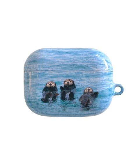 Sea Otter Triplets Hard Airpods Case 해달 수달 바다 여름 에어팟 12 프로 블루투스 이어폰 에이블리