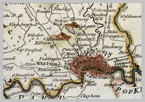 1757 Map Of Middlesex By Emanuel Bowen I Love Maps