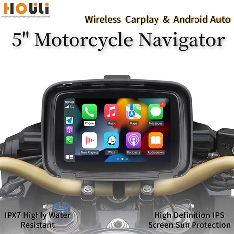 오토바이 카플레이 휴대용 오토바이 Gps 네비게이션 무선 애플 카플레이 안드로이드 오토 Ipx7 오토바이 방수 Ips 터치 스크린 5 인치 Aliexpress