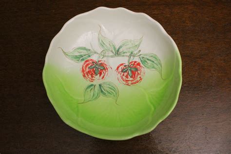 Obstteller antik Früchtedekor Dècormain Ch M R Jh