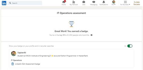 Saptarshi Banik On Linkedin Linkedinskillassessment Itoperations