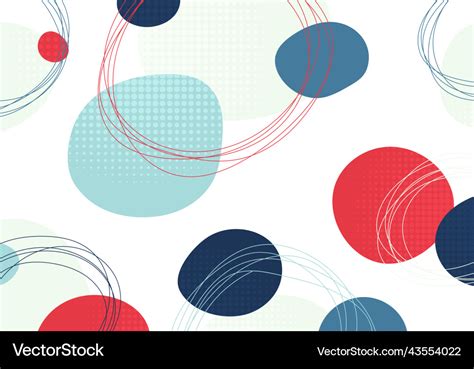 Abstract Dots Pattern Of Hand Doodle Circle Vector Image