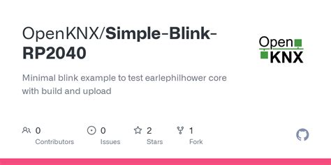 Github Openknxsimple Blink Rp2040 Minimal Blink Example To Test