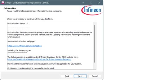 Installing With Setup Program Modustoolbox™ Documentation