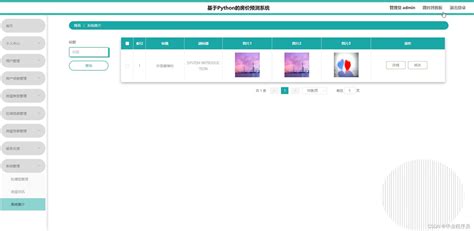 基于python的房价预测系统的设计与实现 可视化分析大屏房价的预测分析系统 Csdn博客
