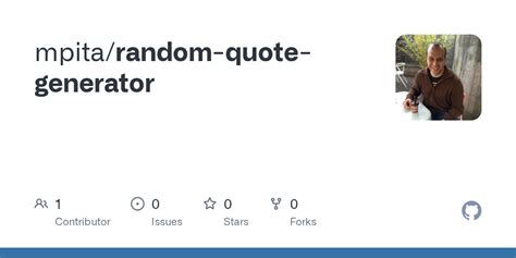 github mpita random quote generator