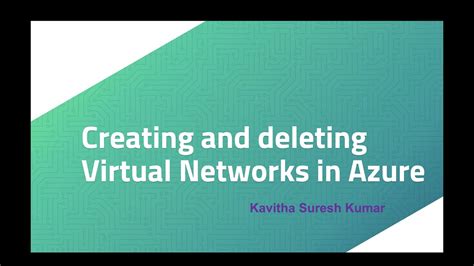 Creating And Deleting Virtual Networks In Azure Youtube