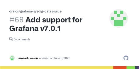 Add Support For Grafana V701 · Issue 68 · Draiosgrafana Sysdig Datasource · Github