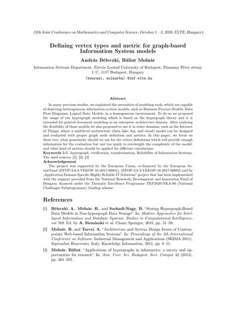 Pdf Defining Vertex Types And Metric For Graph Based Information