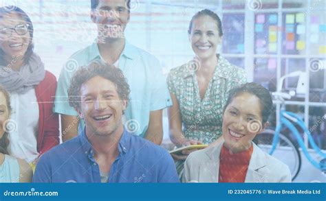 Data Processing Against Diverse Office Colleagues Stacking Hands At Office Stock Footage Video