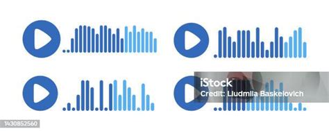 오디오 메시지 템플릿의 녹음 스마트 폰용 오디오 레코드의 Ui 요소 벡터 일러스트 레이 션 Brand Name Online