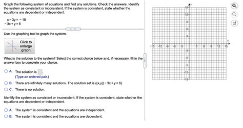 solved graph the following system of equations and find any