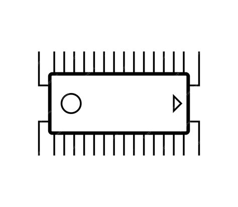 Premium Vector Vector Illustration Of Linear Microcircuit