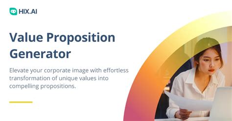 Value Proposition Generator Build Better Corporate Image Hix Ai