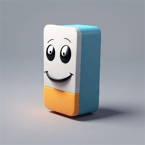 Premium Vector Cube Character On Blank Background 3d Illustration