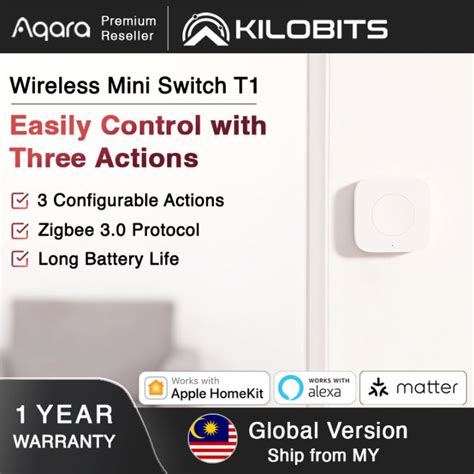 Aqara Wireless Mini Switch T1 Global Version Lazada