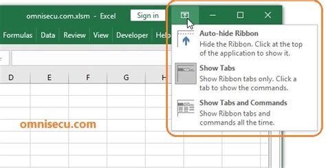 How To Collapse Excel Ribbon