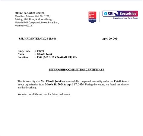 Khushi Joshi On Linkedin Excited To Share That I Successfully