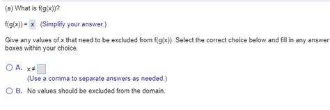 solved consider the functions f x 3x 1 and g x a
