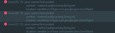 Json Method Put Error In Java While Putting Data In Jsonobject