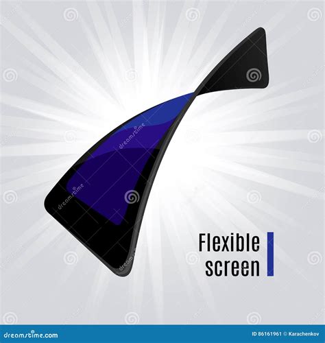 Flexible Screen Display Icon Innovative Technology Of Bendable Screens