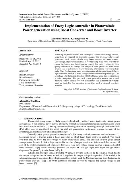 pdf implementation of fuzzy logic controller in photovoltaic power