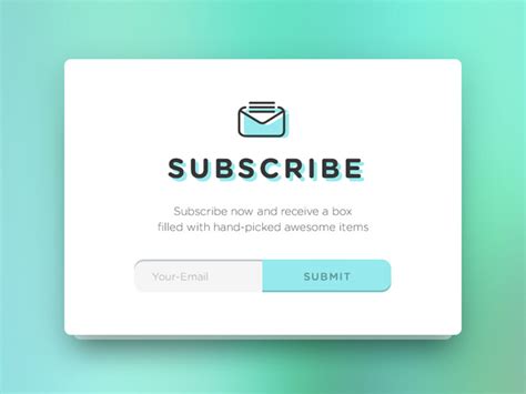 Subscribe Form Widget Psd Free Download