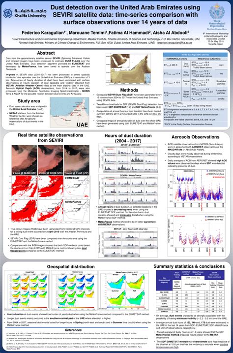 Pdf Dust Detection Over The United Arab Emirates Using Seviri