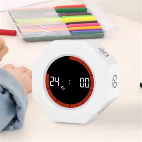 Flipping Usb Rechargeable Automatic Rotating Timer Gravity Sensor Time